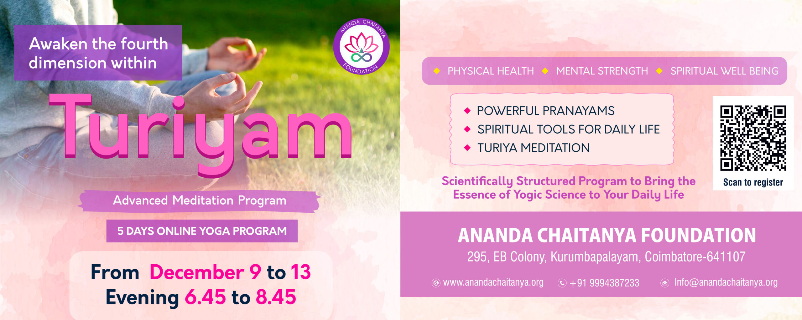 Ananda Chaitanya – "TURIYAM" Advanced meditation program was conducted ...
