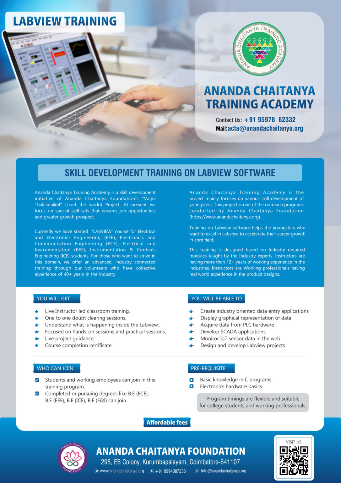 Labview Training in Coimbatore | Ananda Chaitanya